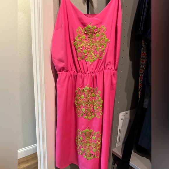 Lilly Pulitzer | Dresses | Lilly Pulitzer Jenafer Chiffon Tropical Pink ...